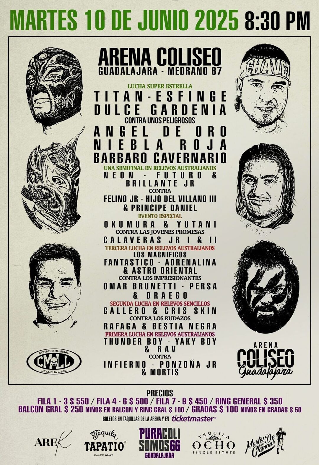 Guía de Hoy | Martes de Glamour, Lucha libre CMLL